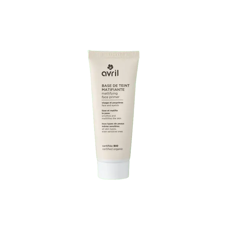 Base de teint matifiante BIO Avril : pores resserrés, peau lissée